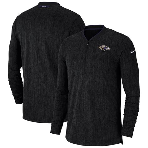 Nike Baltimore Ravens Black Sideline Coaches Half Zip Pullover Jacket