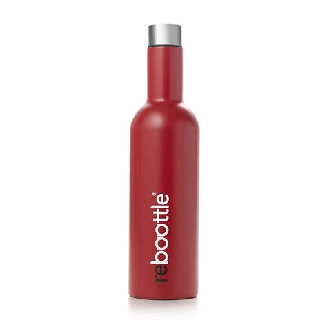 Rebootle Insulated Wine Bottle Flask Red