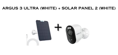 Argus 3 Ultra White Solar Panel 2 White Smart Home Automation