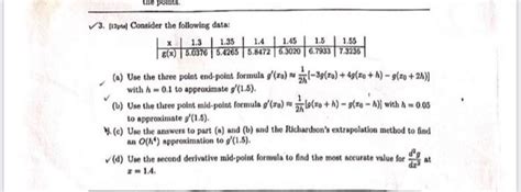 Solved 3 ∣12pta∣ Consider The Following Data A Use The