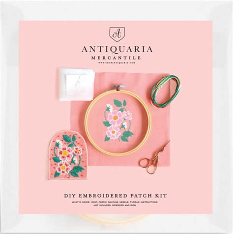 Diy Kit Roses Embroidery Patch Kit Thegreeneryri