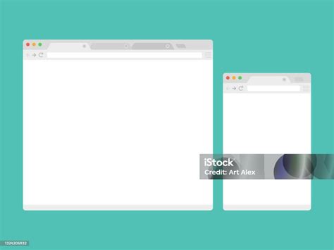 Buka Jendela Browser Internet Dengan Gaya Datar Rancang Halaman Web