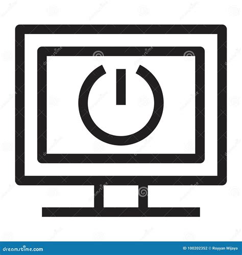 Monitor Turn Off Stock Vector Illustration Of Desktop 100202352