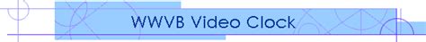 Wwvb Video Clock