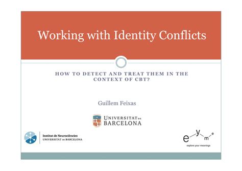 Pdf Working With Identity Conflicts