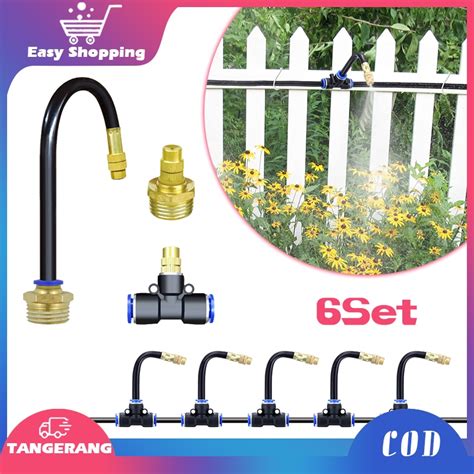 Jual 6set Flexible Micro Sprayer 360 Derajat Konektor Slip Lock 8mm