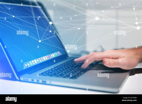 view of a laptop with operating system screen and network connection
