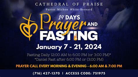 14 Days Prayer And Fasting Cathedral Of Praise Cogic Intl
