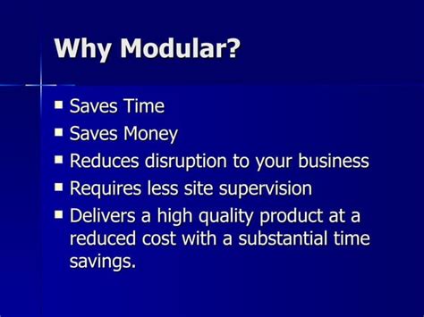 Advanced Modular Structures Ppt