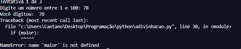 [dúvida] erro ao acertar de primeira python começando com a