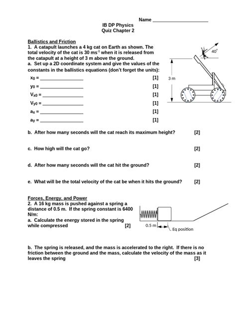 Chapter2quiz2019 Pdf Mass Velocity
