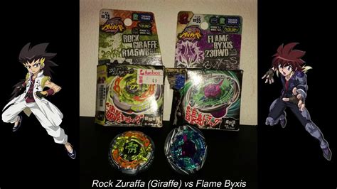 Rock Zurafa Giraffe Vs Flame Byxis Beyblade Metal Battle 3 Points