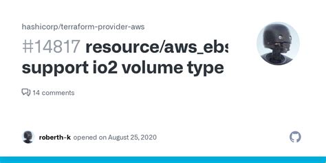 Resource Aws Ebs Volume Support Io Volume Type Issue Hashicorp Terraform Provider