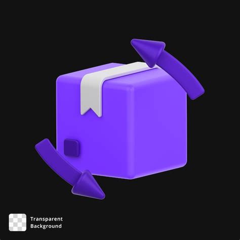 Premium Psd 3d Icon Of A Package Return