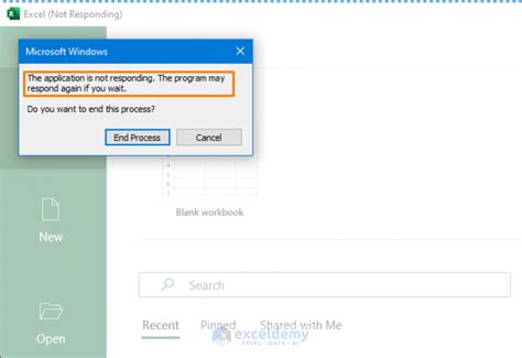 What To Do When Excel Is Not Responding Handy Tricks