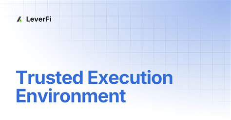 Trusted Execution Environment Leverfi
