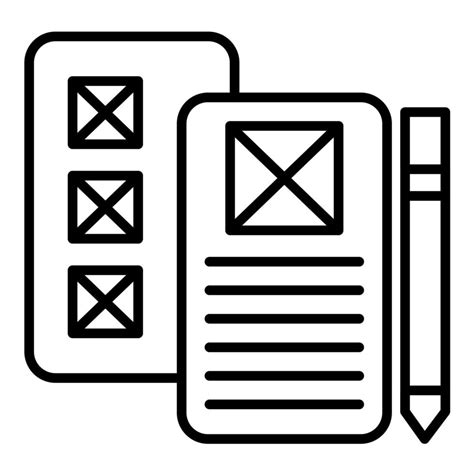 Low Fidelity Wireframe Line Icon 14641330 Vector Art At Vecteezy
