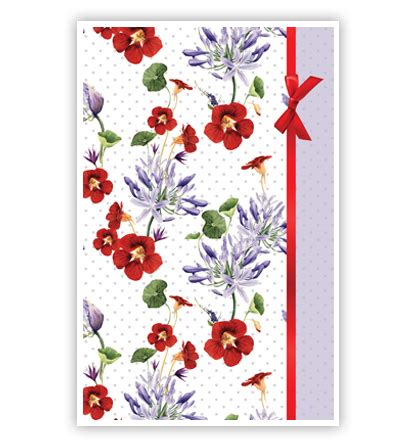 Rode En Lila Bloemen Primeurcards
