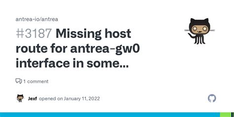 missing host route for antrea gw0 interface in some scenes · issue