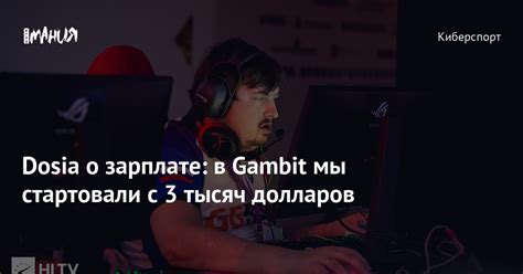 Dosia о зарплате в Gambit мы стартовали с 3 тысяч долларов — Игромания
