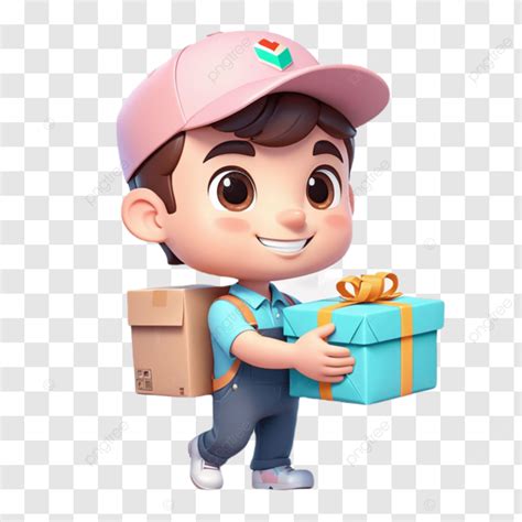 Cute Package Delivery Person Cute Package Delivery Person Man Cute
