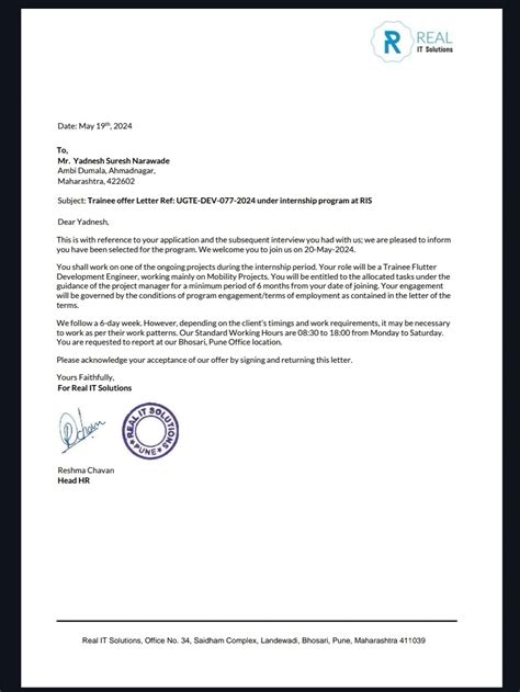 Yadnesh Narawade On Linkedin Realitsolutions Flutterdeveloper Internshipjourney