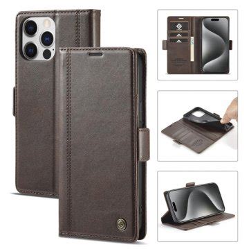 CaseMe Samsung Galaxy A40S Wallet Kickstand Magnetic Case Coffee