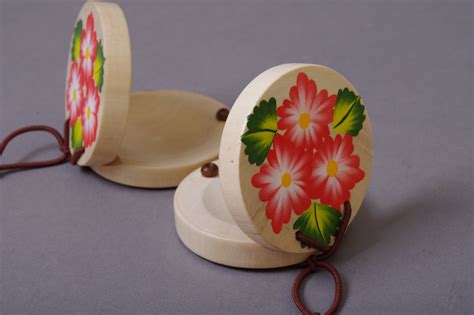 Кастаньеты деревянные расписные – Мастерская Сереброва