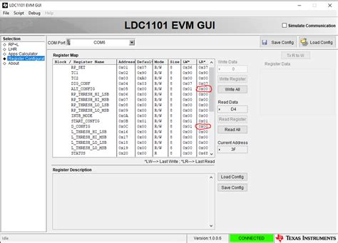 LDC EVM Problem Setting Register Values With The LDC EVM GUI Register Config Panel