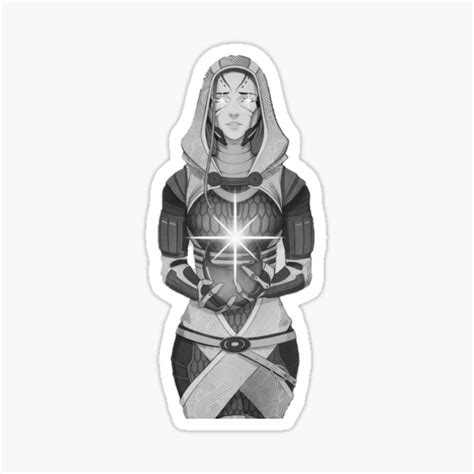 Incredible Mass Effect Tali Without Her Mask Sticker For Sale By