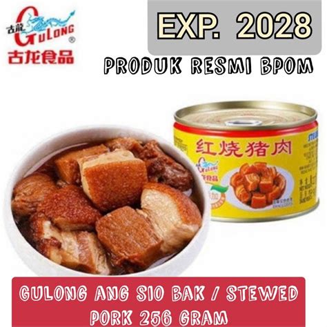 Jual 256 Gram Gulong Ang Sio Bak Stewed Pork Daging Merah Samcan Kaleng Shopee Indonesia