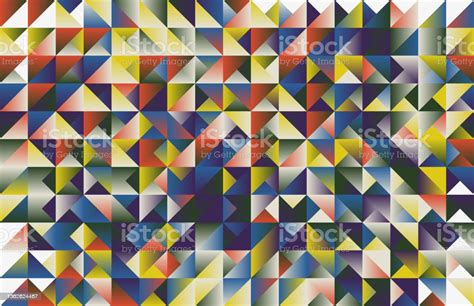 Generative Design Artwork Of Abstract Vector Generated Shapes Composition Stock Illustration