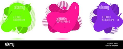 Trendy Abstract Liquid Set Flat Geometric Fluid Elements Stock Vector Image And Art Alamy
