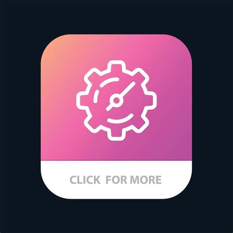 Gear Setting Timer Mobile App Button Android And IOS Line Version Vector Art At Vecteezy