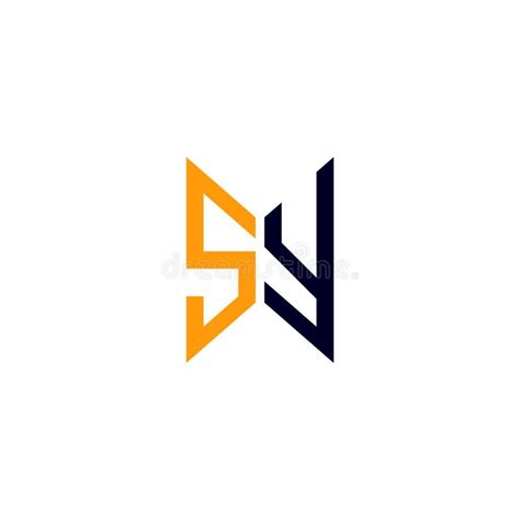 Sy Letter Logo Creative Design With Vector Graphic Stock Vector