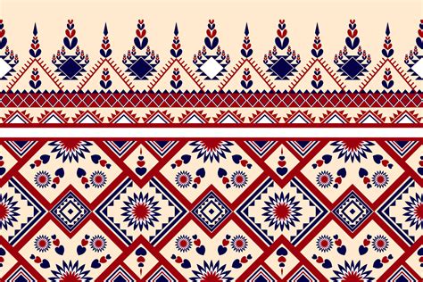 Colorful Geometric Ethnic Seamless Pattern Design For Wallpaper