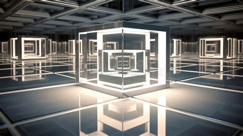 Surface White 3d Cube Stock Illustration Illustration Of Composition