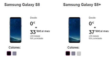 Samsung Galaxy S8 Y S8 Precios Con Movistar Vodafone Y Orange