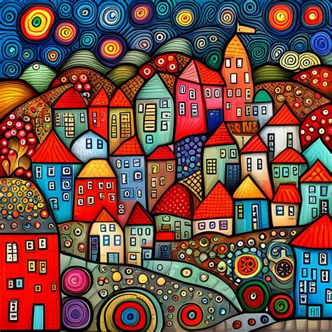 Hundertwasser Art Cityscape Art Hundertwasser Archite