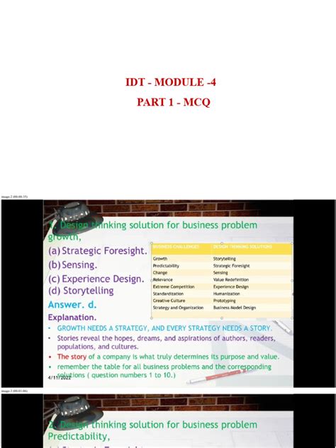 Idt Module 4 Mcq Dt Strategies Part 1 Pdf