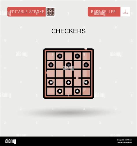 Checkers Simple Vector Icon Stock Vector Image And Art Alamy