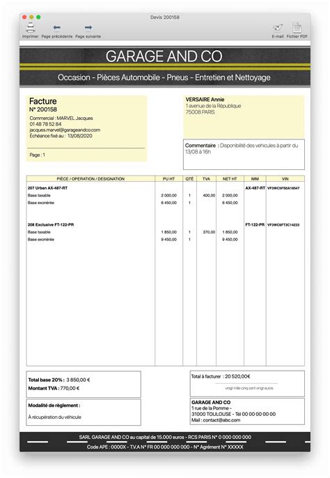 Modele Facture Excel Gratuit Avec Tva Financial Report