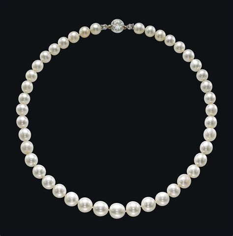 A SUPERB LATE 19TH CENTURY SINGLE STRAND NATURAL PEARL AND DIAMOND