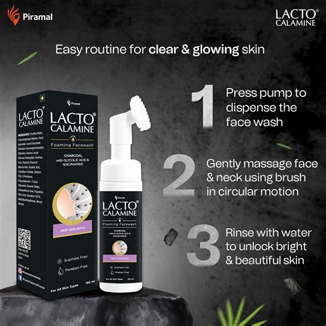 Lacto Calamine Charcoal Foaming Face Wash Sulphate Free Face Wash