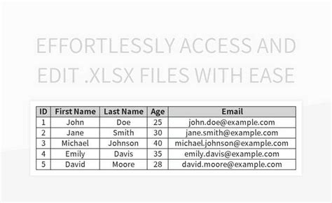 Effortlessly Access And Edit Xlsx Files With Ease Excel Template