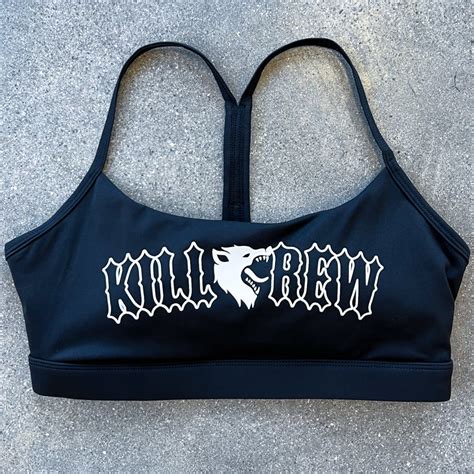 Classic Sports Bra Black White Kill Crew