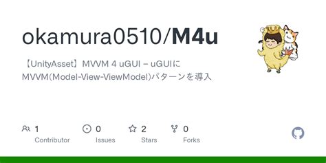 Github Okamura0510m4u 【unityasset】mvvm 4 Ugui Uguiにmvvmmodel View Viewmodelパターンを導入