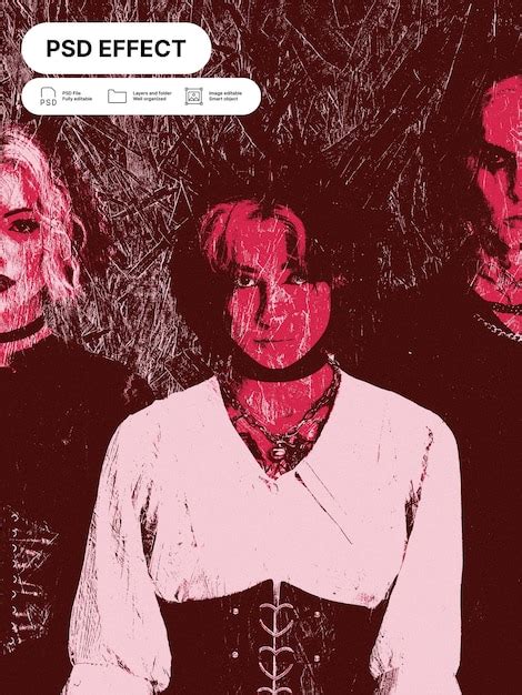 Free Psd Red Color Photo Effect