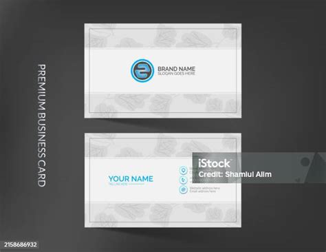 간단하고 깨끗한 명함 템플릿 디자인 프리미엄 명함 모형 0명에 대한 스톡 벡터 아트 및 기타 이미지 0명 개념 고정됨 Istock