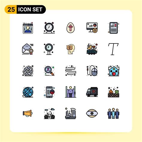 25 Thematic Vector Filled Line Flat Colors And Editable Symbols Of Assignment Graph Timer Online